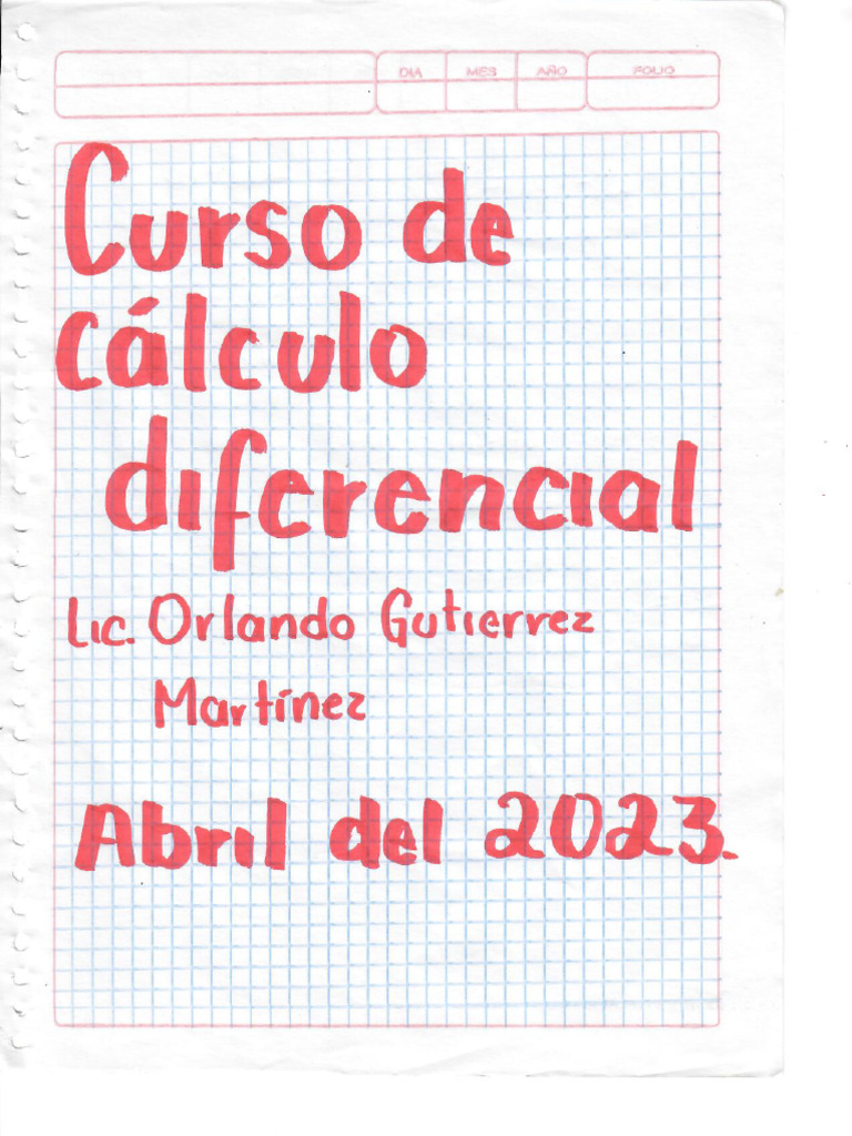 CURSO DE CALCULO DIFERENCIAL | PDF CURSO DE CALCULO DIFERENCIAL | PDF