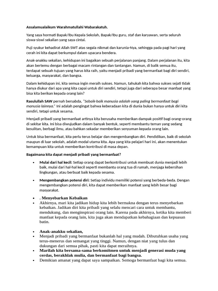 Materi Pembinaan Orang Bermanfaat | PDF