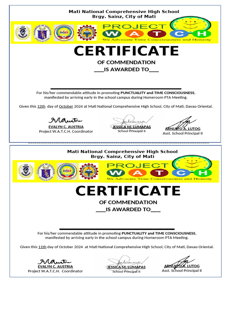 2024.WATCH CERT PTA Meeting - Shs | PDF