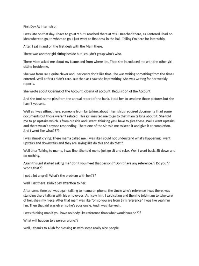 Internship experience | PDF