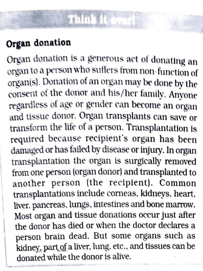 Biology Organ Transplant | PDF