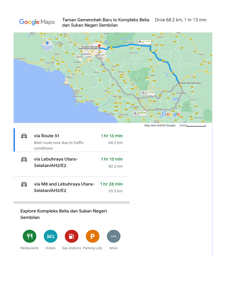 Taman Gemencheh Baru To Kompleks Belia Dan Sukan Negeri Sembilan ...