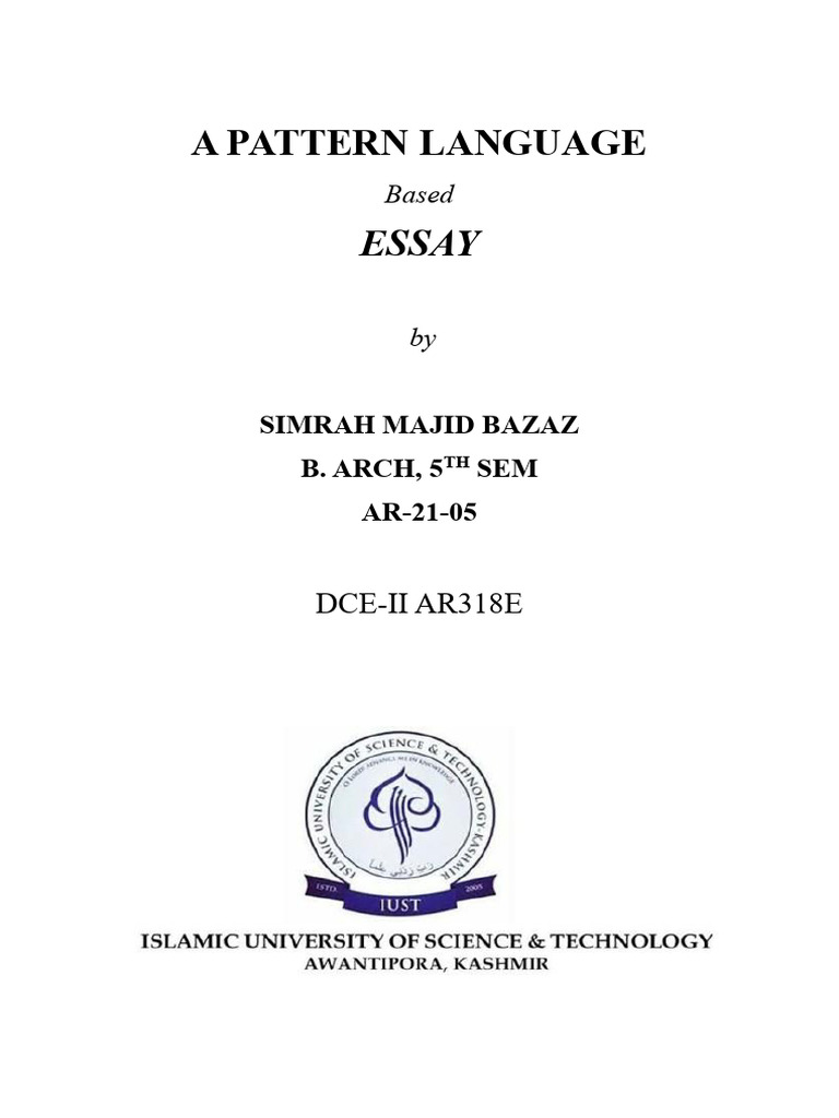 A Pattern Language | PDF