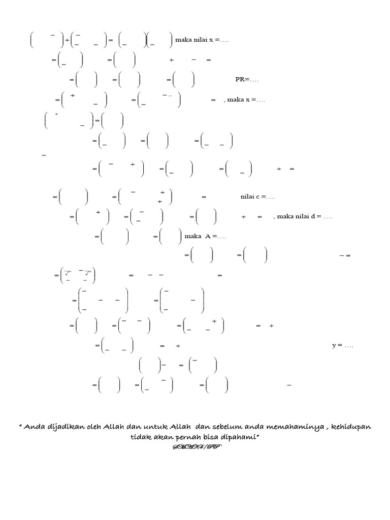 Latihan PH Matriks-1 2024 | PDF