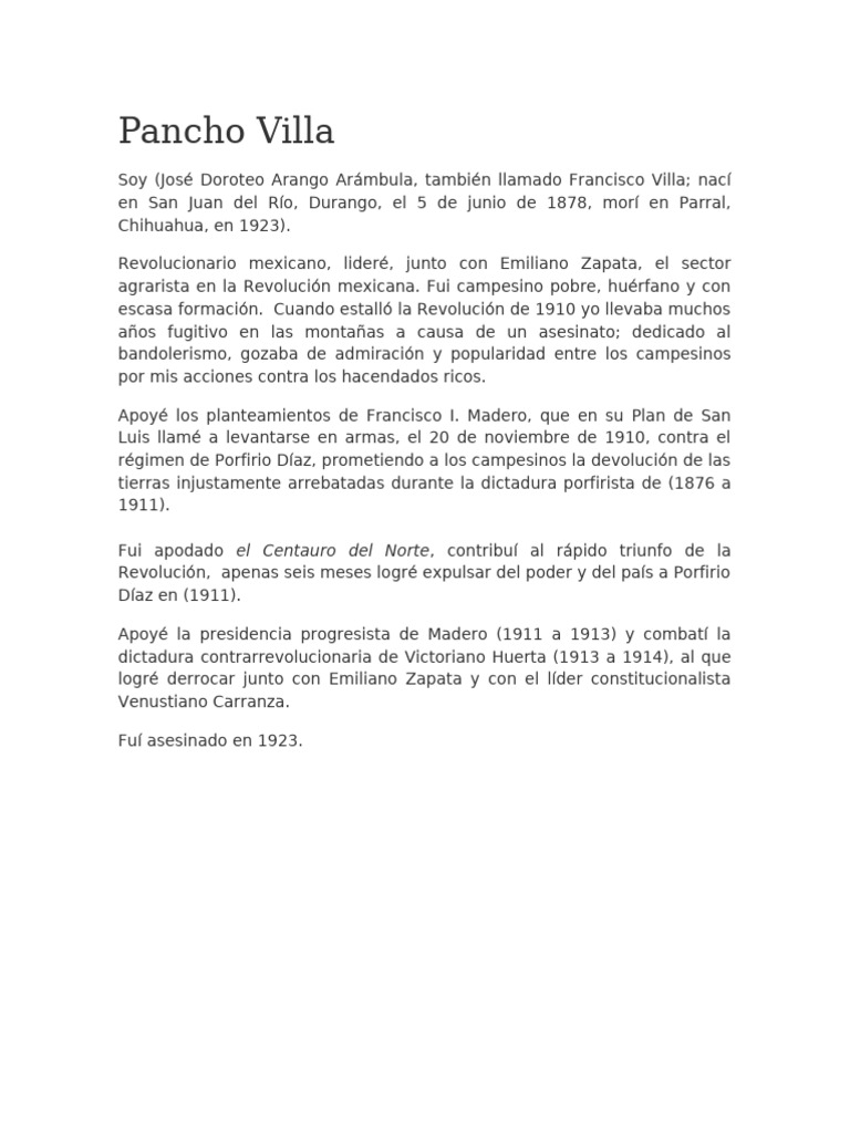 Pancho Villa | PDF
