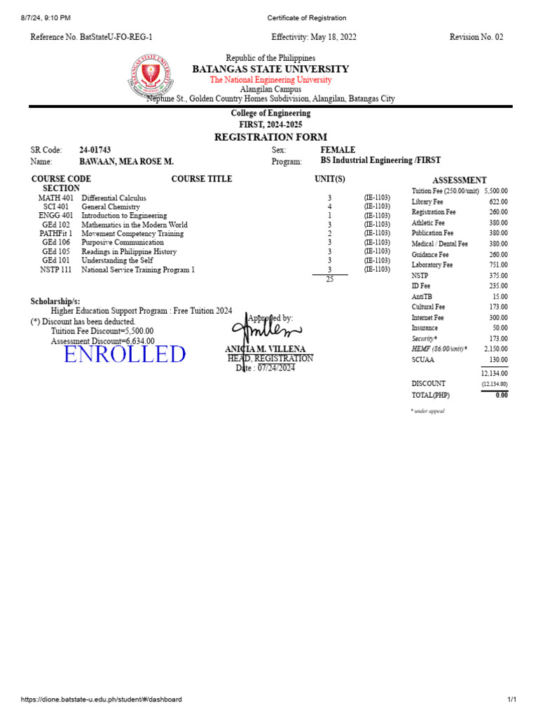 Mea Enrollment | PDF