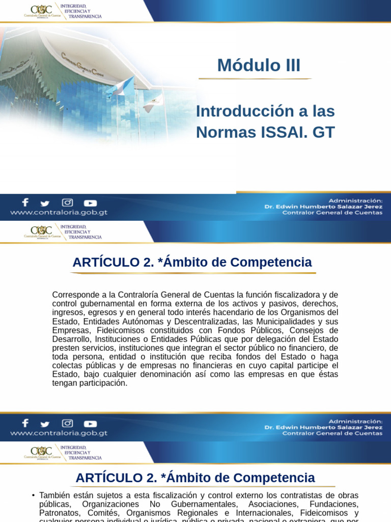 Módulo Iii Introduccion A La Issai. GT 2022 | PDF