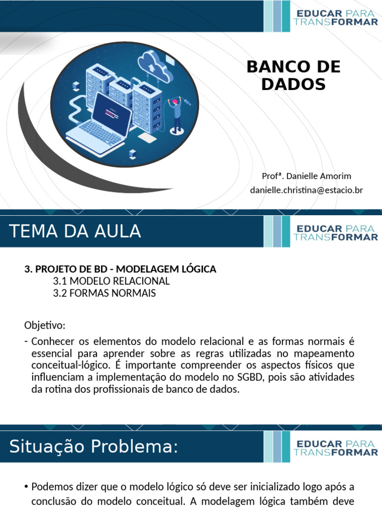 03 - Projeto de BD - Modelagem L Gica e F Sica | PDF
