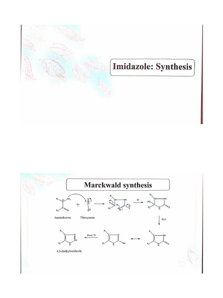 Synthesis of Imidazole, Thiazole, Oxazole Komal Mam | PDF
