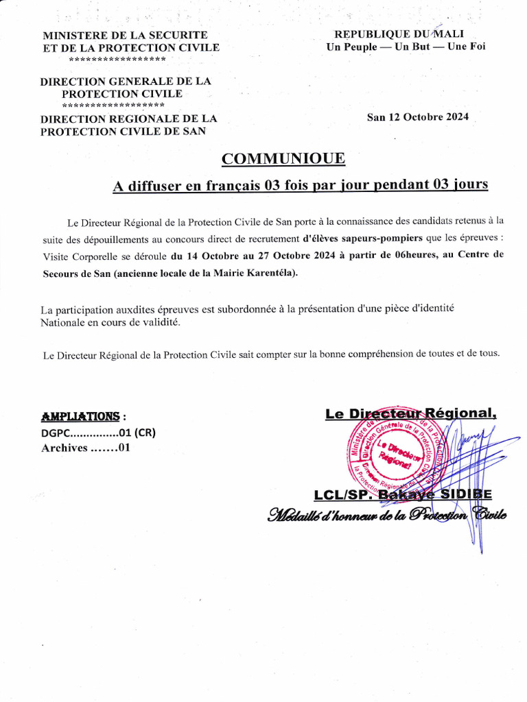 Liste Des Candidats Retenus Apres Depouillement DRPC-SAN - 20241013 ...