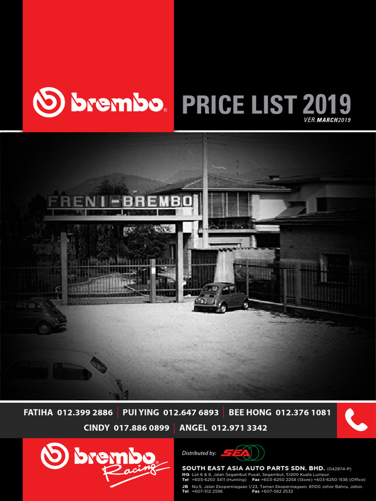 Brembo PList Full 291019 View | PDF