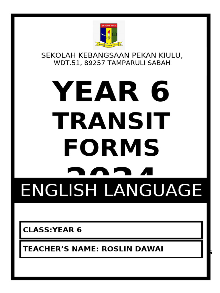 Year 6 Transit Forms 1 | PDF