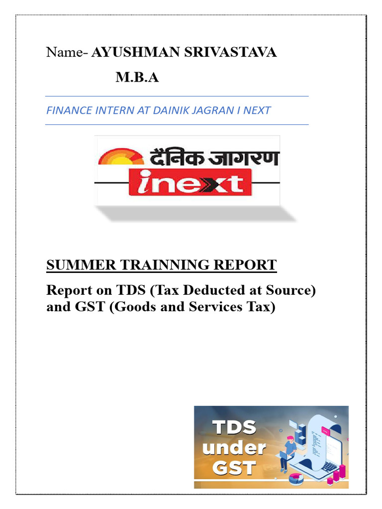 Report On TDS | PDF