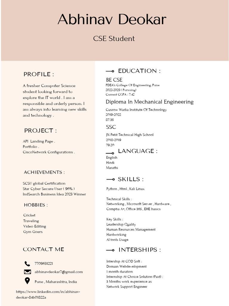 Abhi Resume | PDF