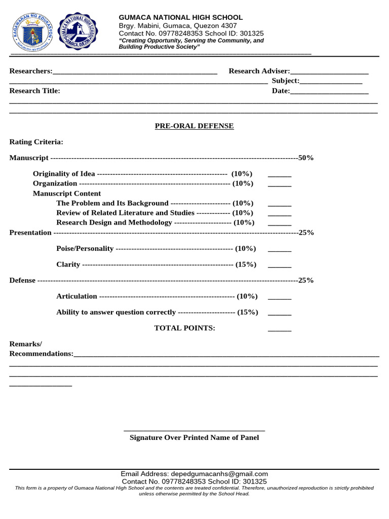 Research Criteria Final Defense 2023 | PDF