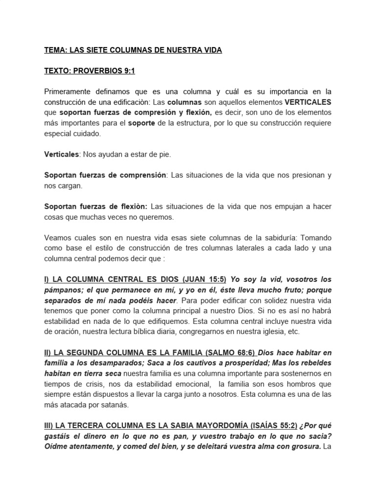 LAS-SIETE-COLUMNAS-DE-NUESTRA-VIDA | PDF