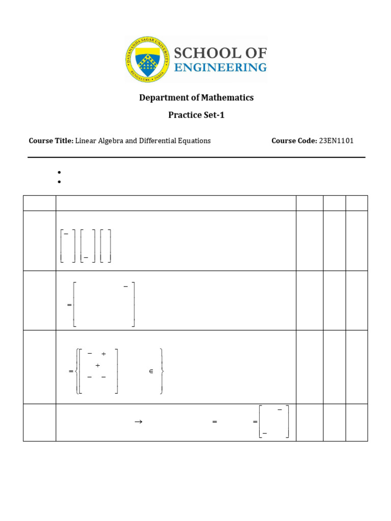 LADE Practice Set-1 | PDF
