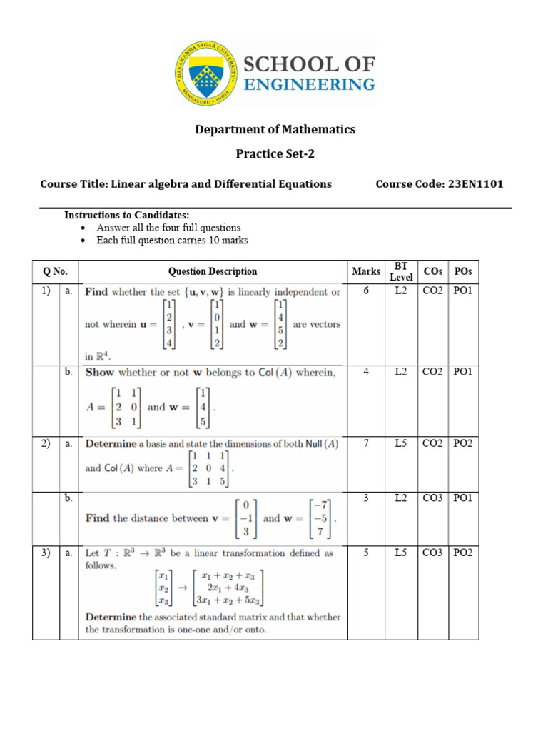 LADE Practice Set-2 | PDF