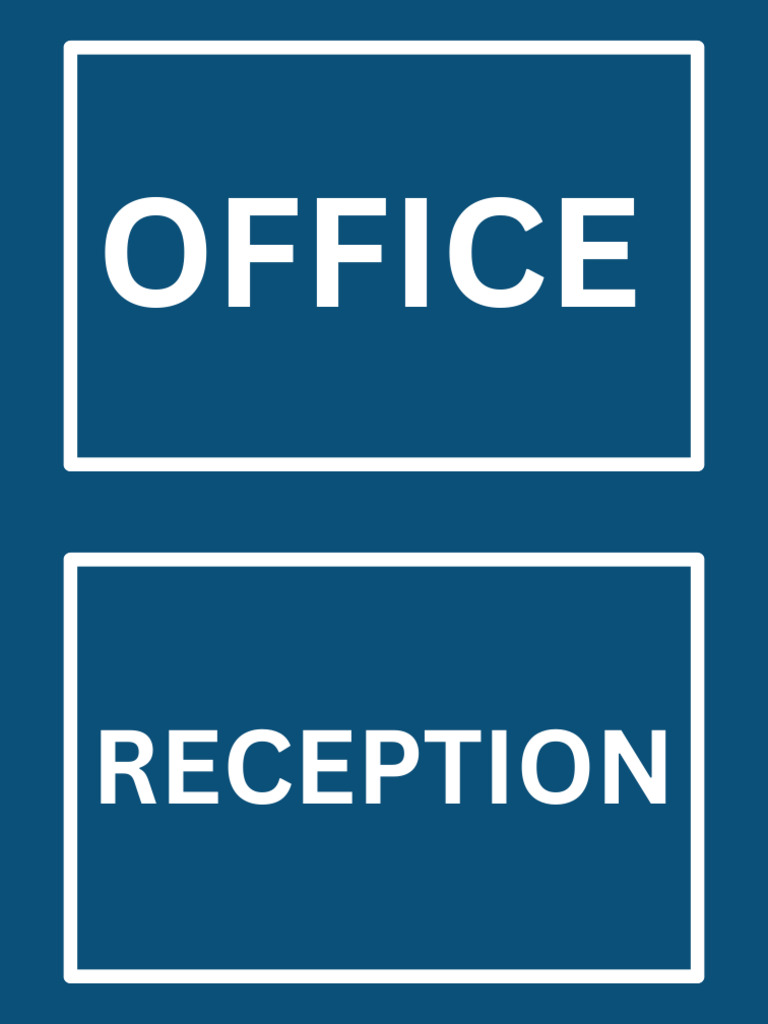 OFFICE Sign 18x12in Sunboard Vinyl | PDF