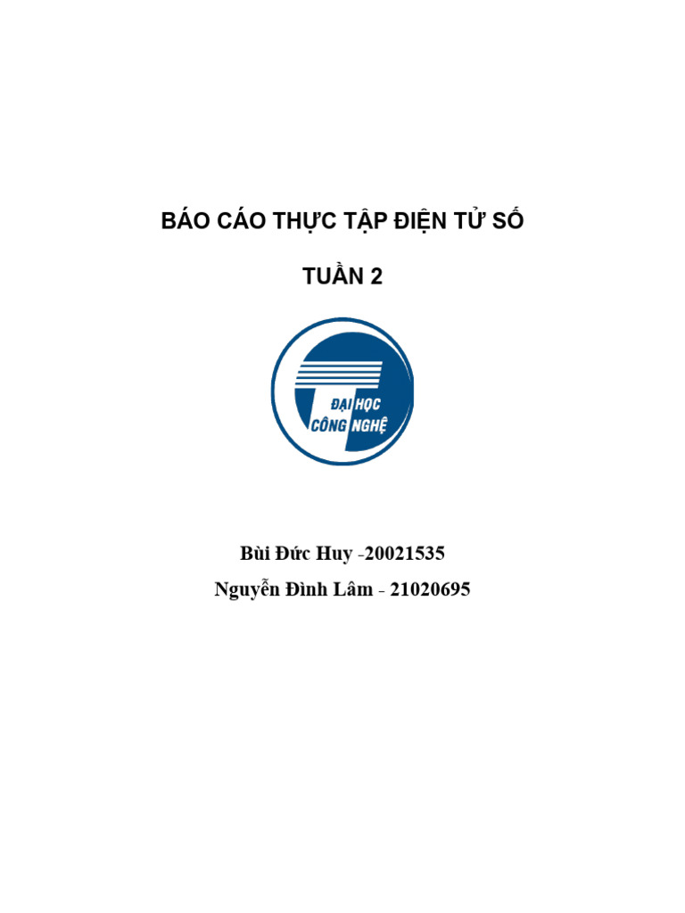 Bao Cao Thuc Tap Dien Tu So Tuan 2 Stucleaner | PDF