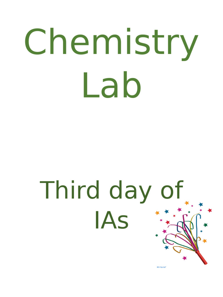 Chemistry Lab | PDF