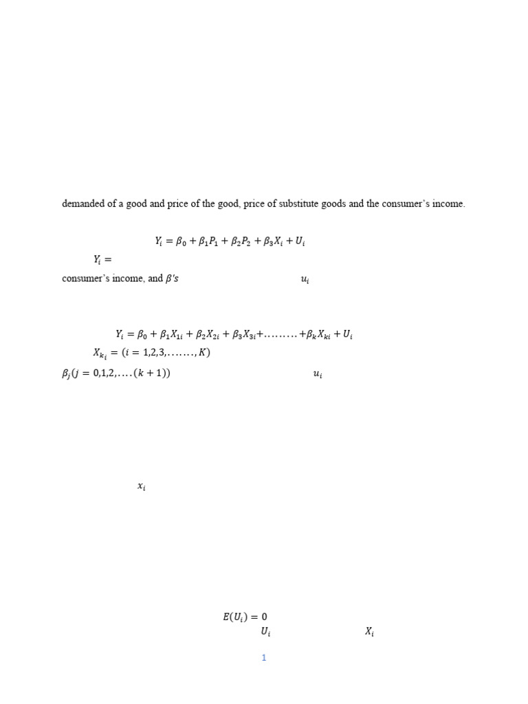 Econometrics CH 3 | PDF
