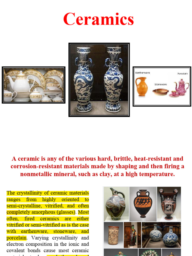 b) Ceramics | PDF