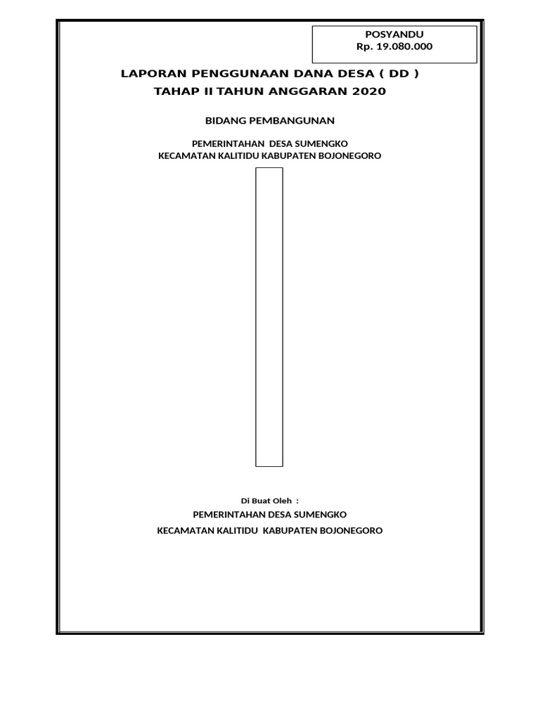 COVER SPJ Posyandu | PDF