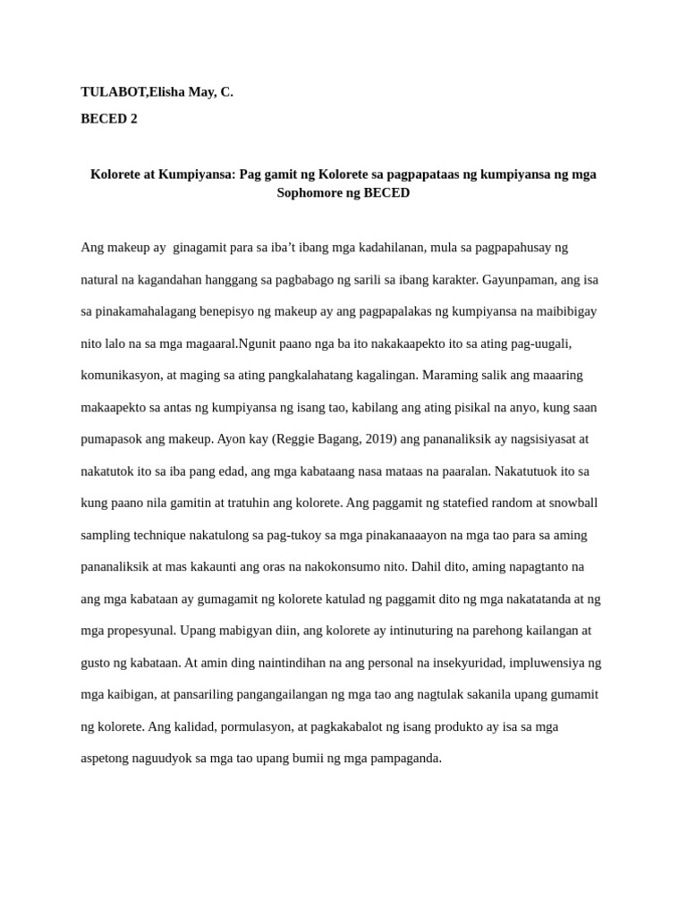 BECED2 GROUP-9 TULABOT Elisha-May C Introduksyon | PDF