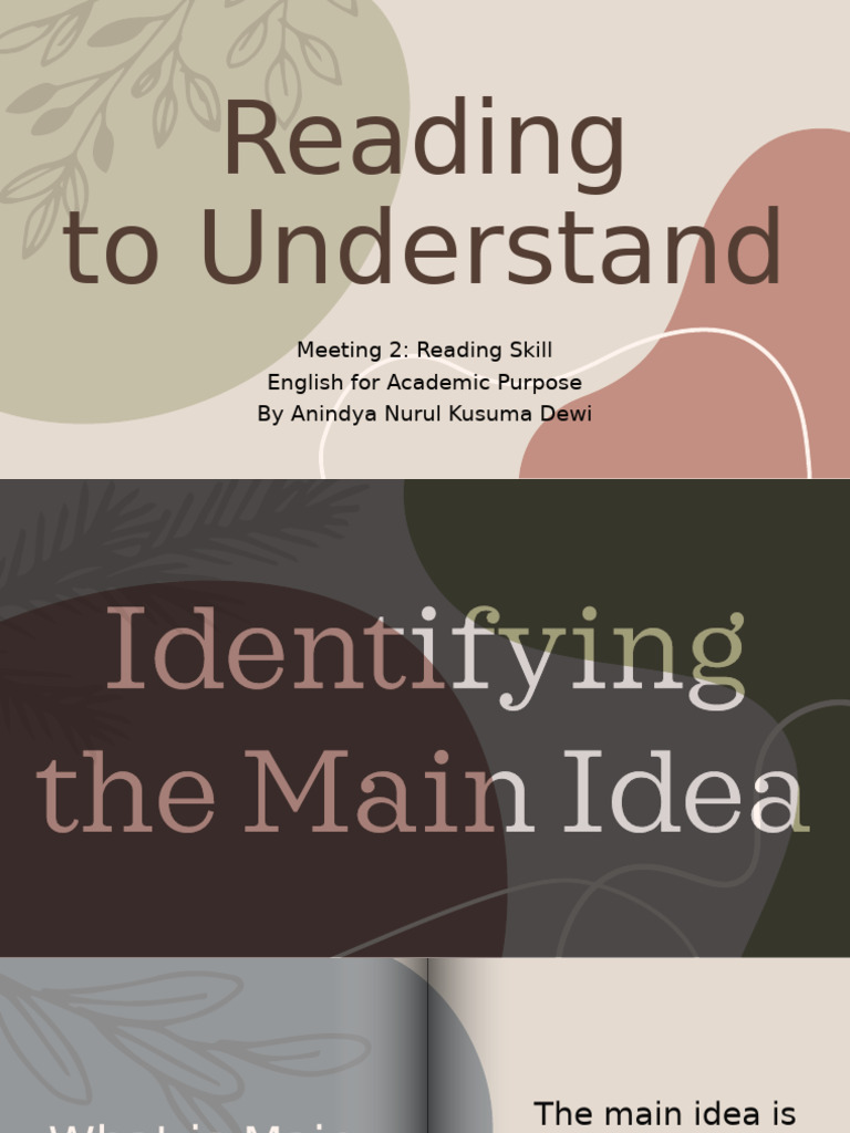 Finding Main Idea | PDF