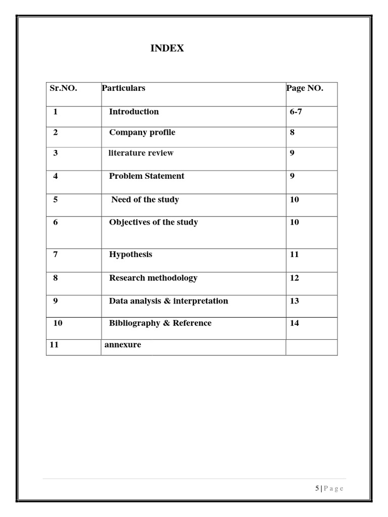 Index: Literature Review | PDF