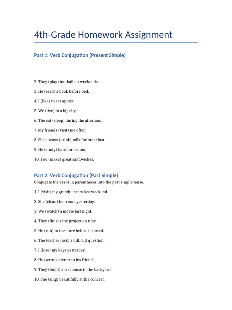 4th Grade Homework Assignment | PDF | Language Families | Language ...