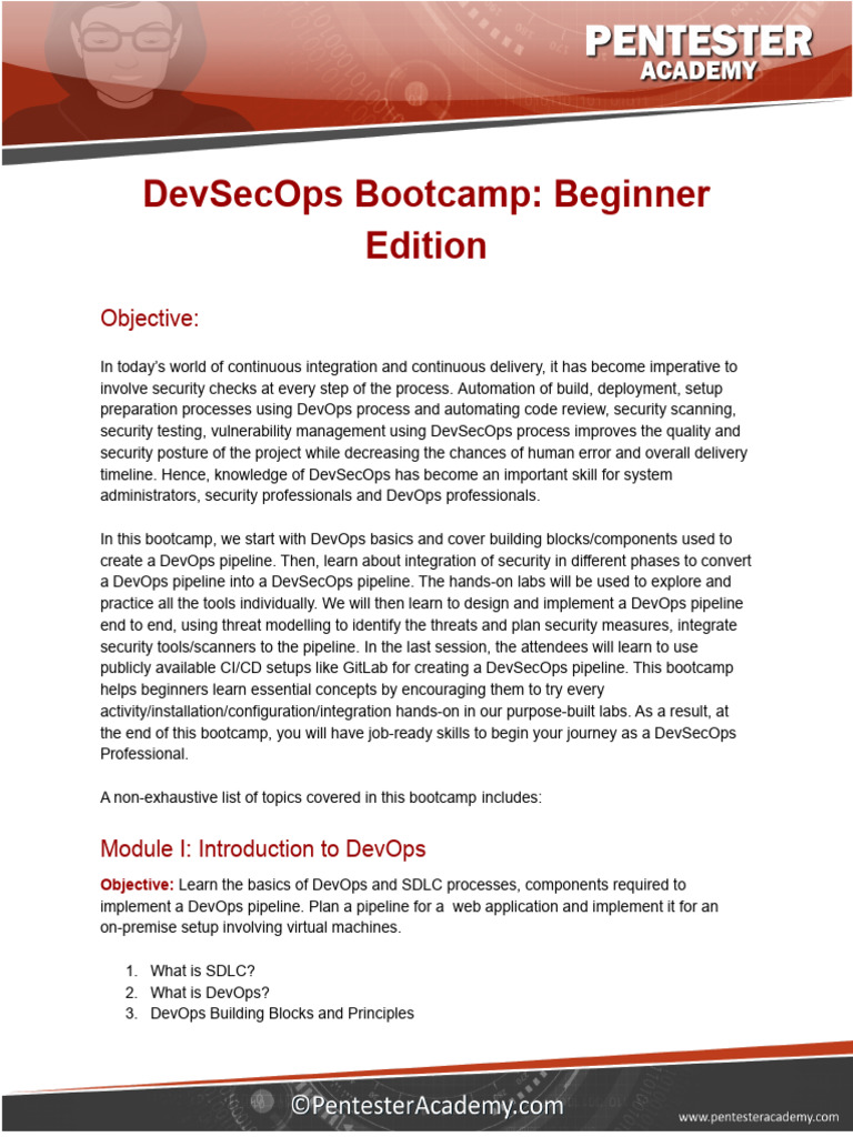 DevSecOps Beginner Edition Bootcamp | PDF