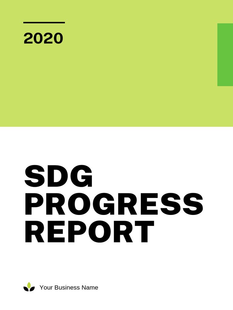 Lime Green Griddy Big Type Government SDG Progress Report | PDF ...