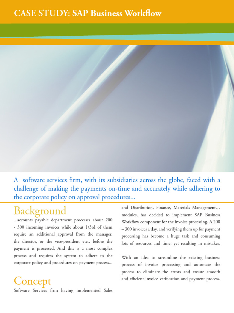 SAP Business Workflow-CASE STUDY | PDF