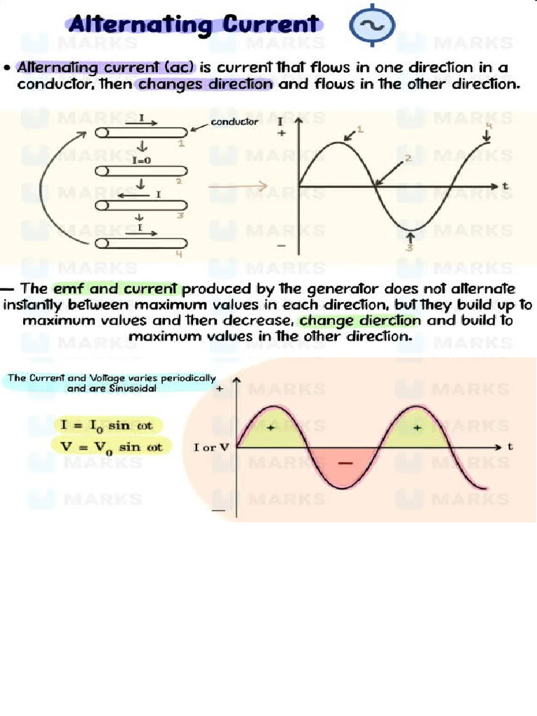 Alternating Current Notes | PDF