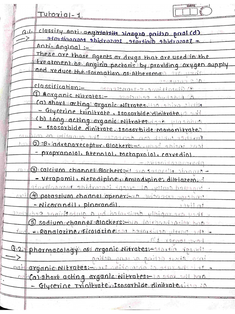 Pharmacology Tutorial 1 To 7 Pdf