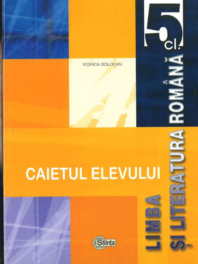 Caietul Elevului LLR, Clasa A 5-A | PDF
