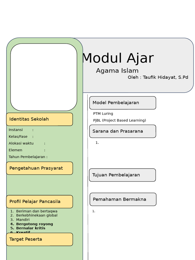 Modul Ajar (Format) | PDF