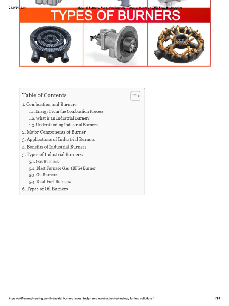 Industrial Burners_ Parts, Applications, Types of Burners · CFD Flow ...