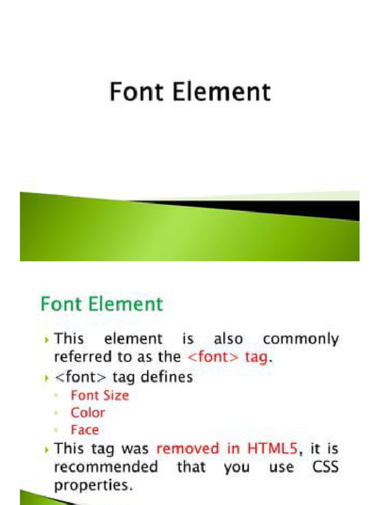 HTML Font Element 1 320 | PDF