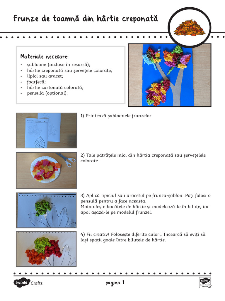 Frunze de Toamna Activitate Practica - Instructiuni | PDF