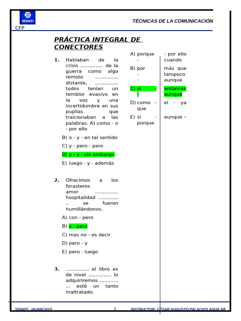 PRÁCTICA INTEGRAL DE CONECTORES-1 | PDF