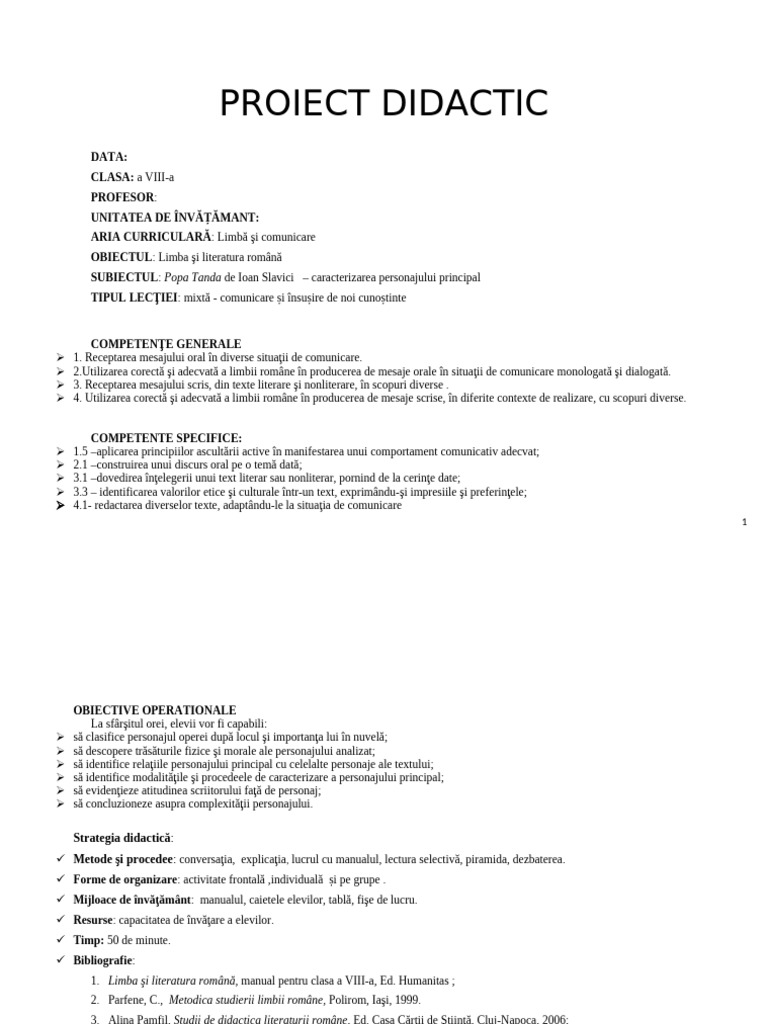 Caracterizare Buna | PDF