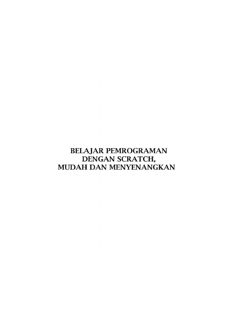 Buku Belajar Pemrograman Scratch | PDF