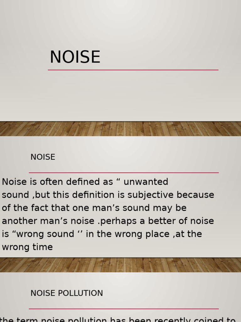 Noise | PDF