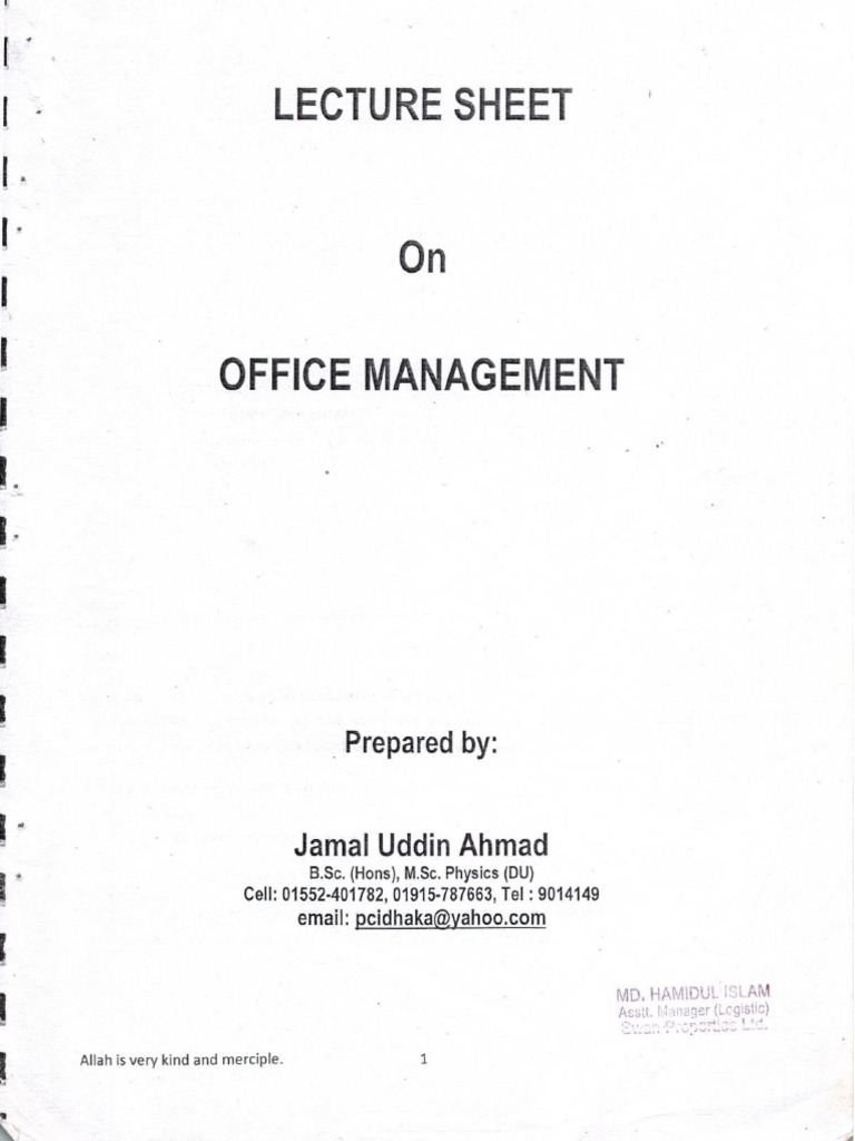 Office Management | PDF