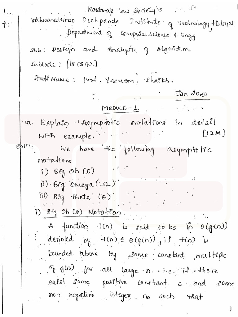 Daa Solved Kls - 2 | PDF