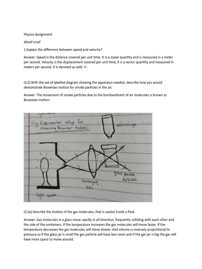 Physics Assignment | PDF