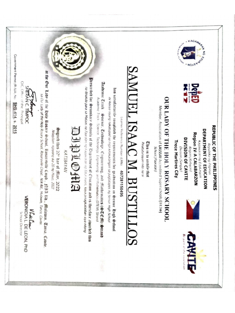 Bustillos Diploma | PDF